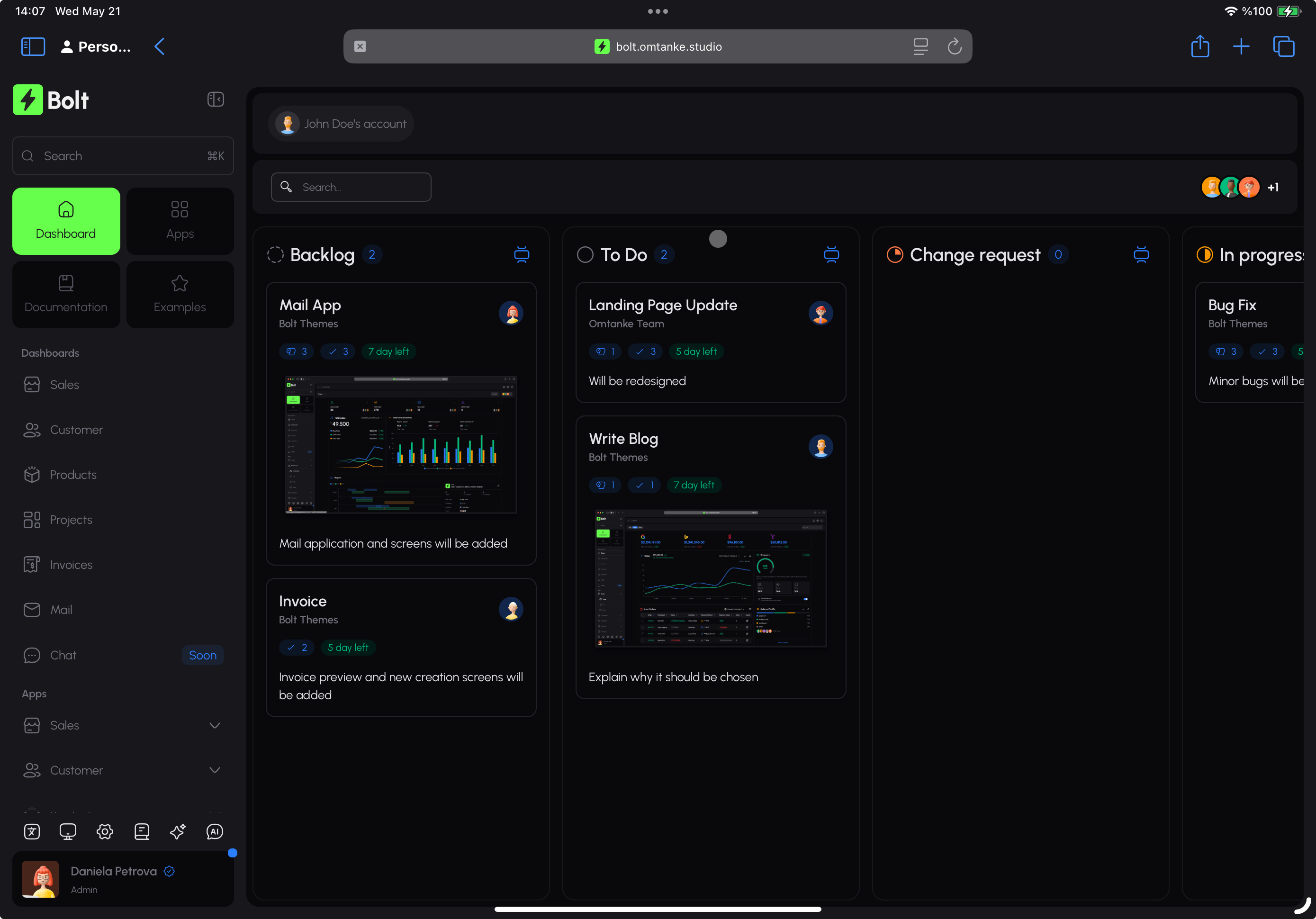 Boltify | React Tailwind Admin & Landing Pages Template